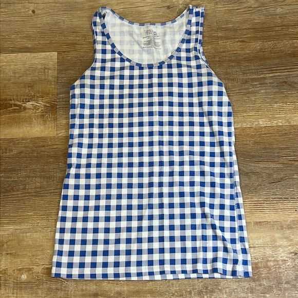 Time and Tru | Tops | Time And Tru Ginghamcheckered Tank Top Classic ...